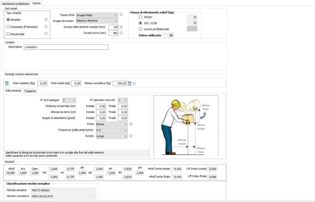 Rischio biomeccanico Movimentazione manuale UNI ISO 11228-1:2022